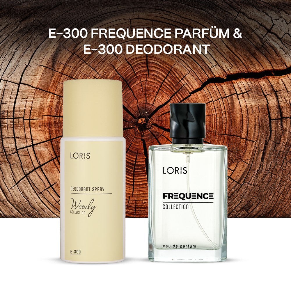 E-300 Frequency Men's Perfume 50 ML & Deodorant 150 ML – Package