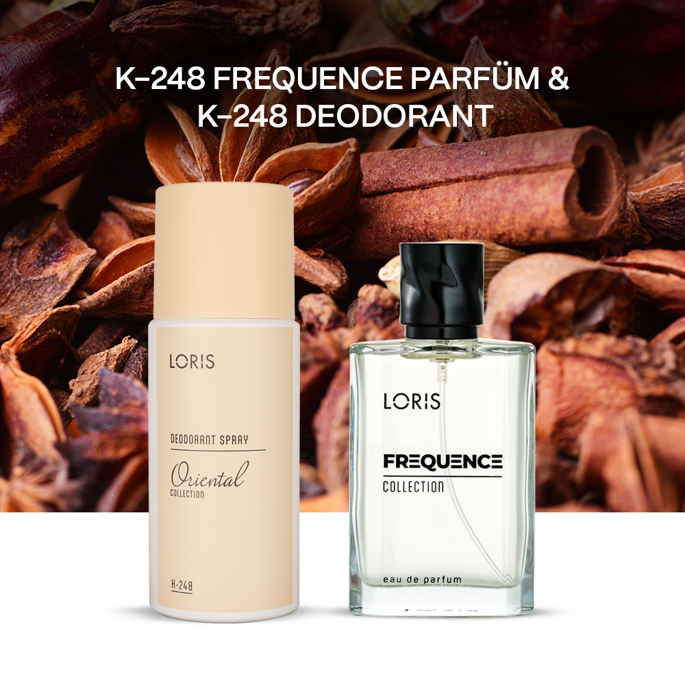 Loris K-248 Frequency Women's Perfume 50 ML & Deodorant 150 ML – Package